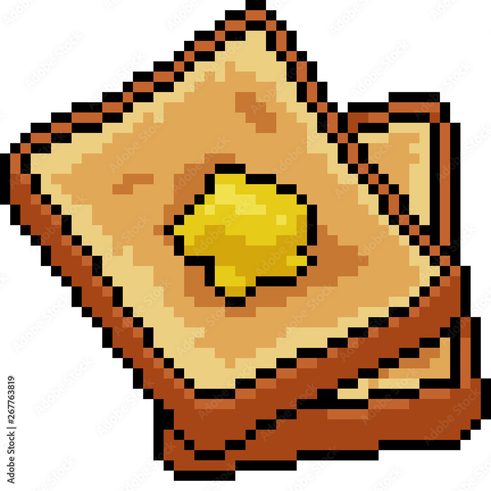 vector pixel art bread Stock Vector | Adobe Stock