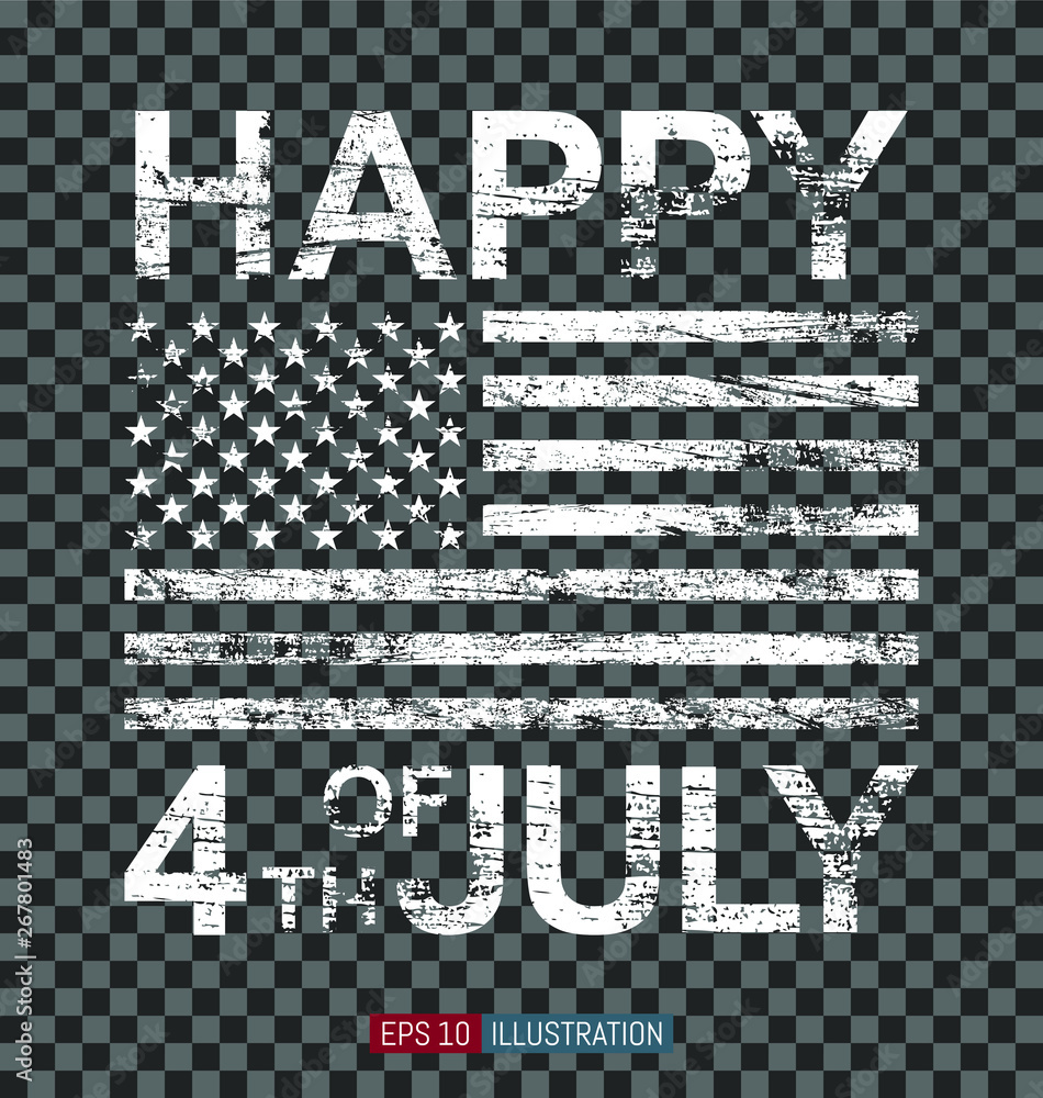 Happy 4th Of July Clipart Black And White