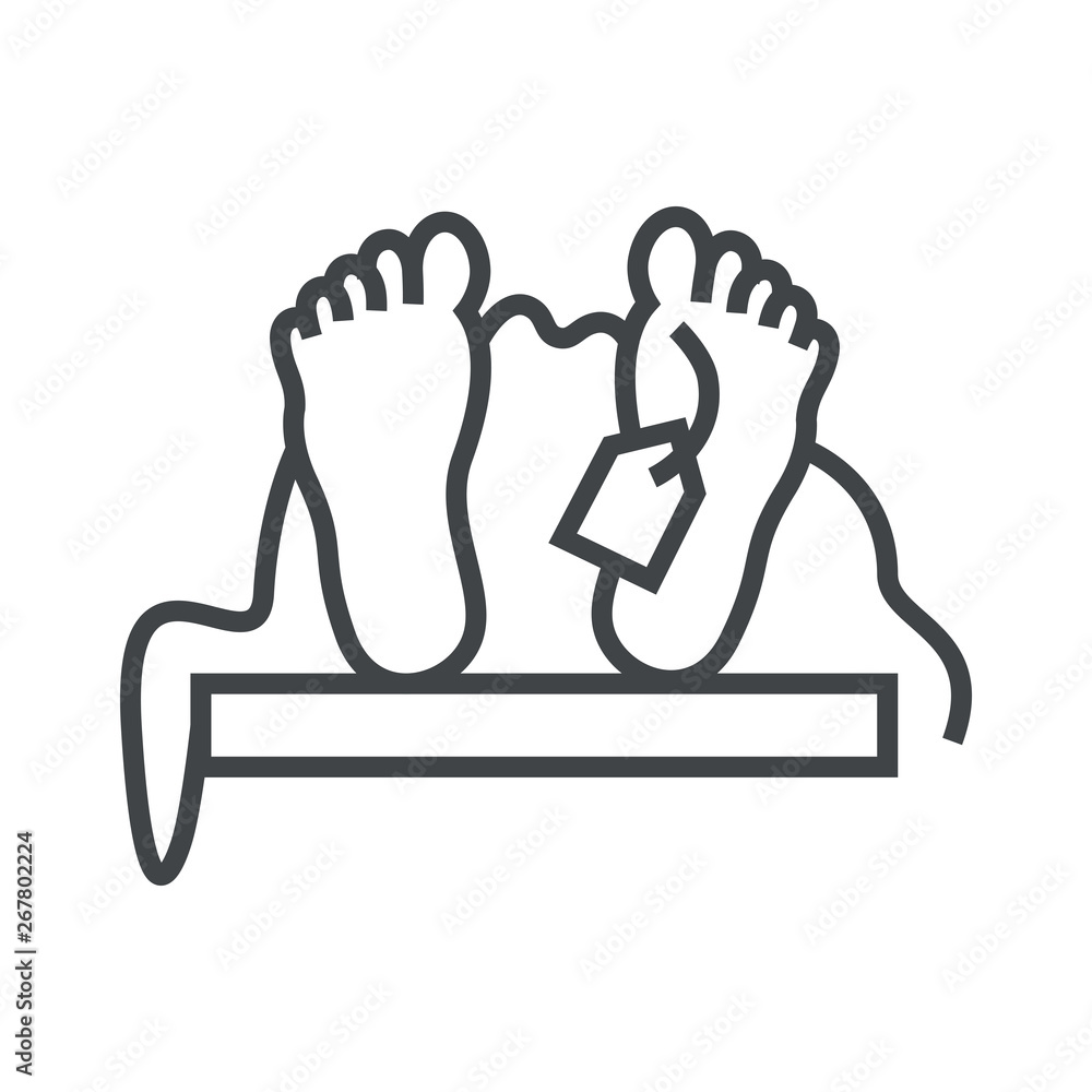 Line icon dead man Stock Vector | Adobe Stock