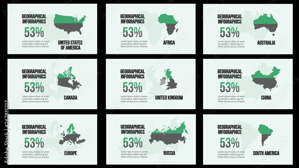 Geographical Infographics Stock Template | Adobe Stock