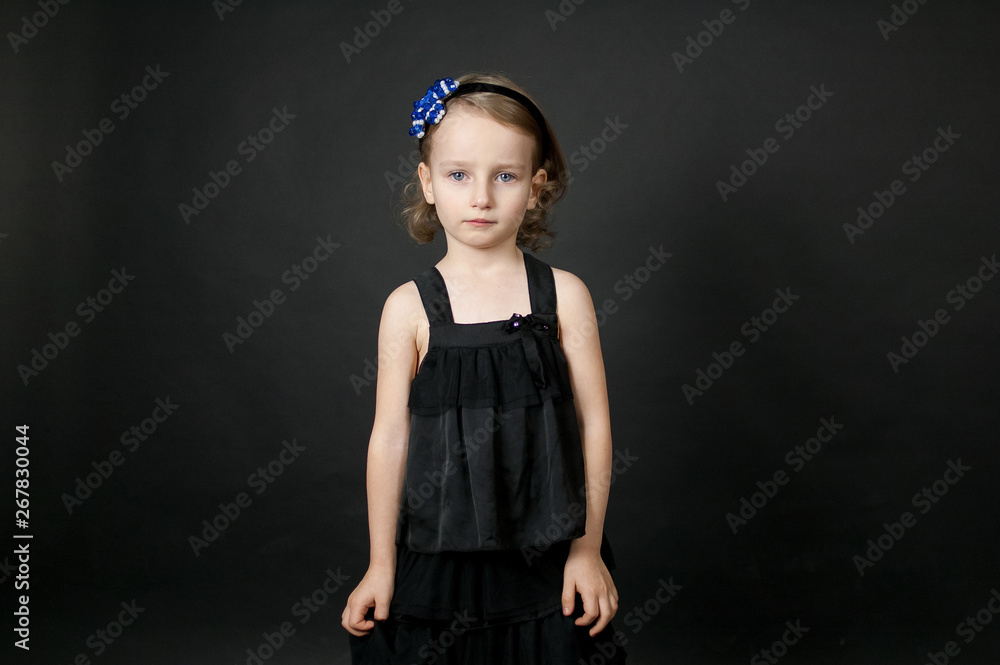Emotional child with tears - a young girl crying, fine art portrait ...