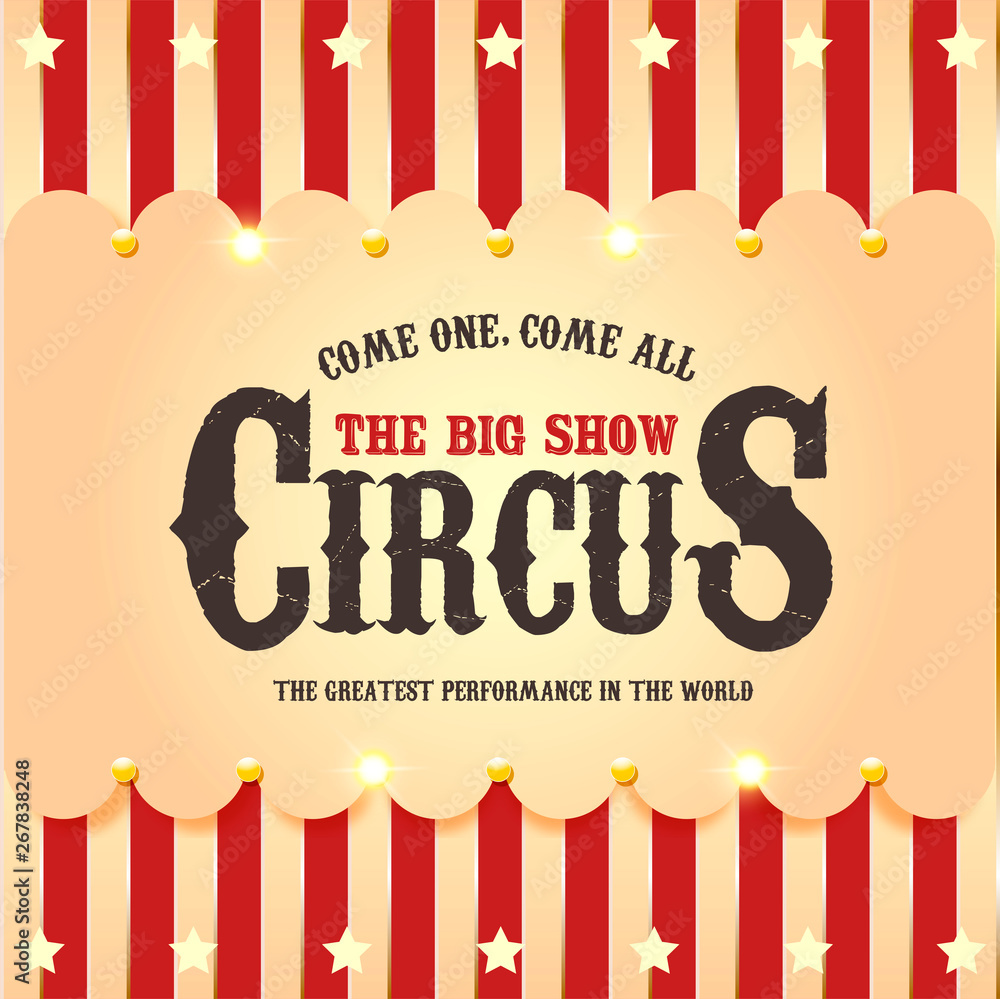 Circus ticket. Carnival banner. Event pass Stock Vector | Adobe Stock