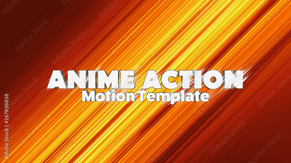 Anime Action Title Stock Template | Adobe Stock