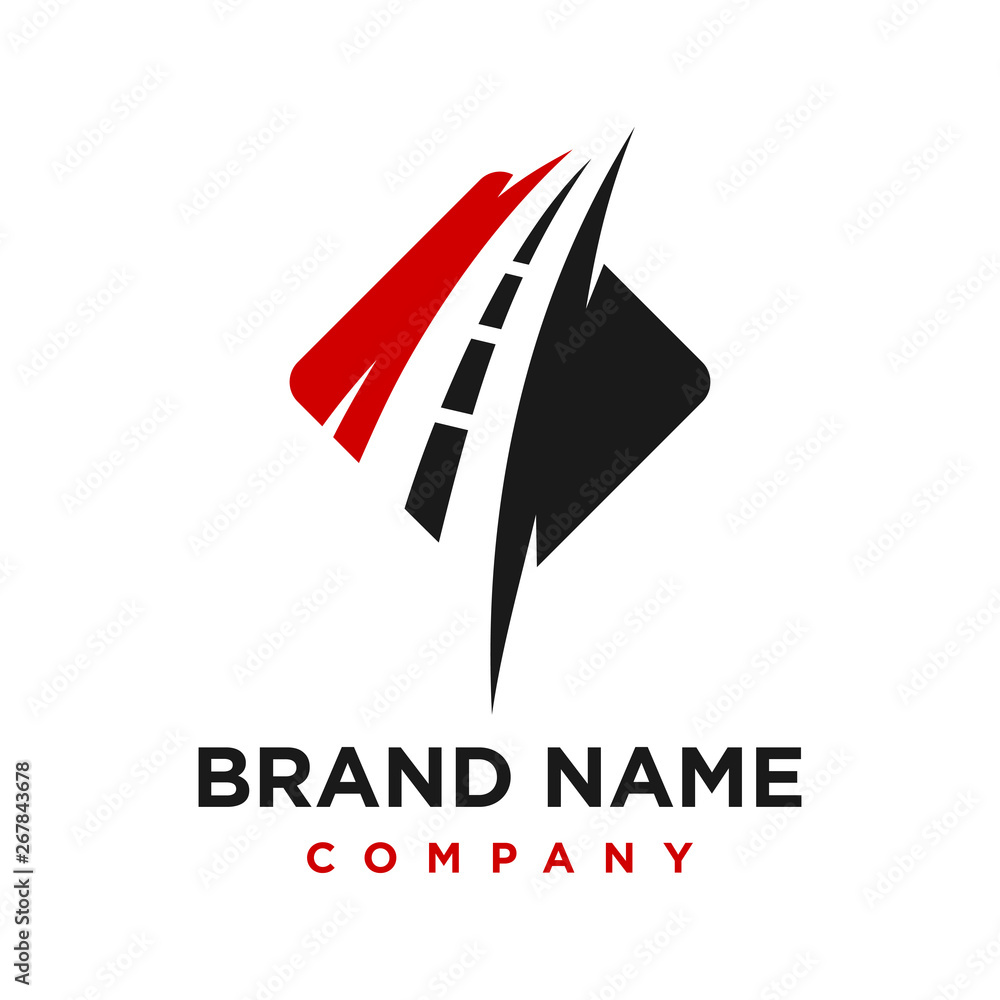 road logo design Stock Vector | Adobe Stock