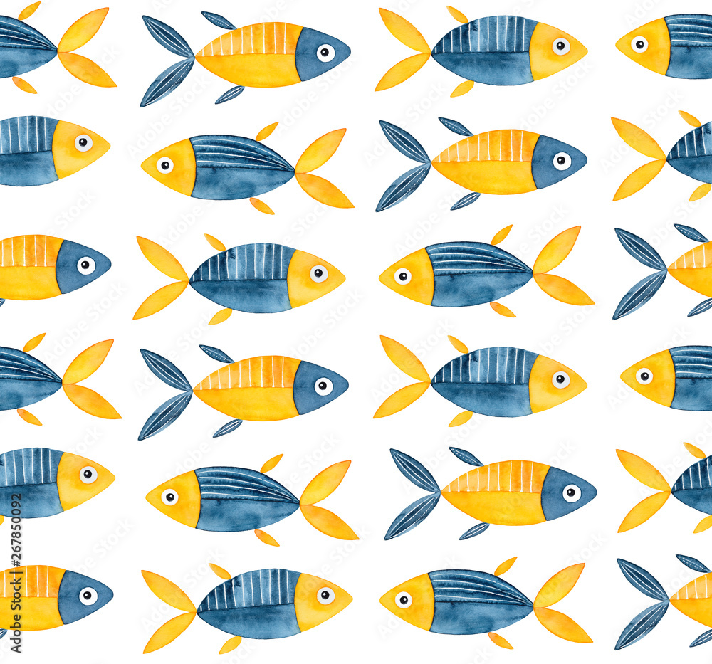 Cute Fish Patterns Fish Seamless Pattern Vector Art PNG, Cute Fish