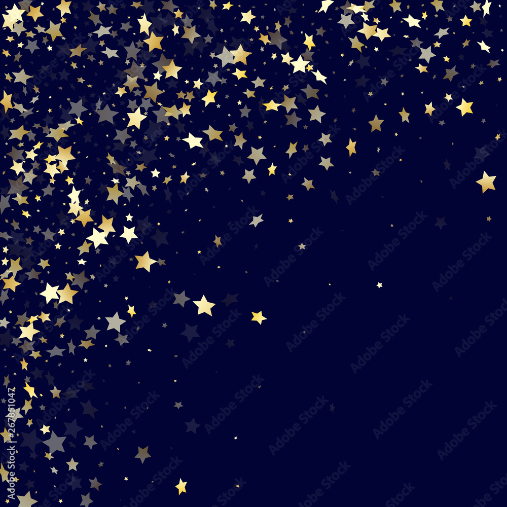 Gold gradient star dust sparkle vector background. Stylish gold star sparkles dust elements on ...