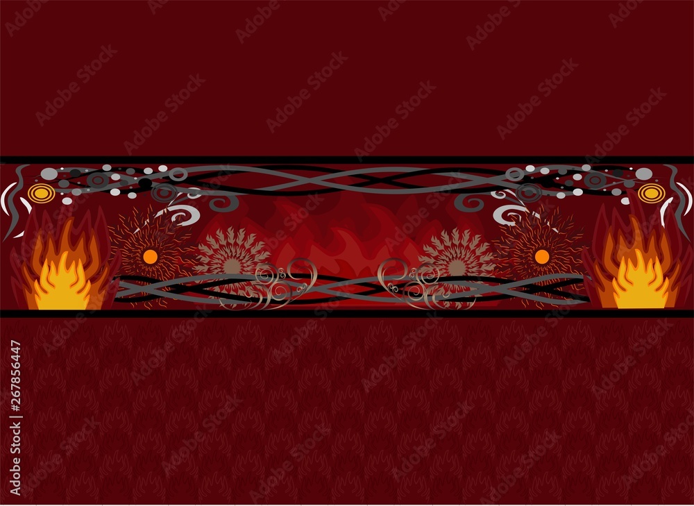 Fire theme Covers Template Design. Multiple Colors. Trendy fire and ...