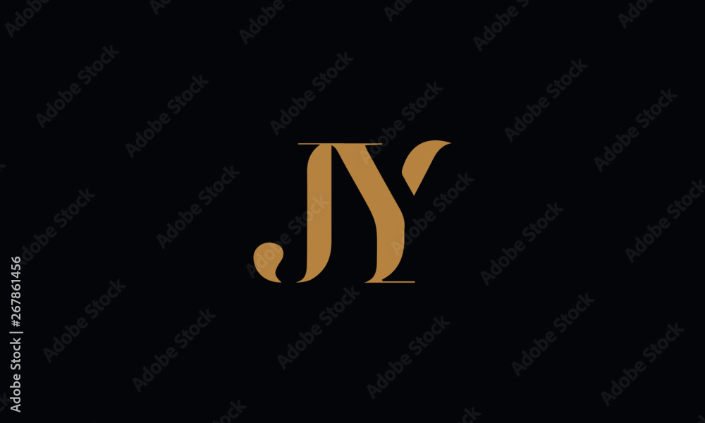 JY logo design template vector minimal design Stock Vector | Adobe Stock