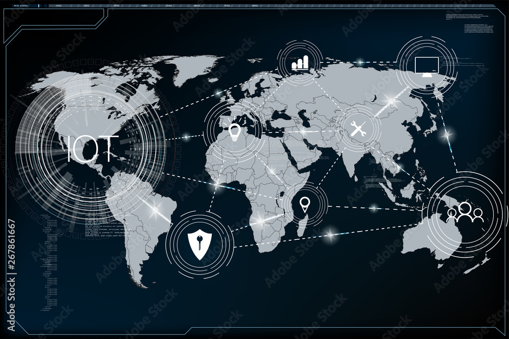 Internet of things (IoT) and networking concept for connected devices ...
