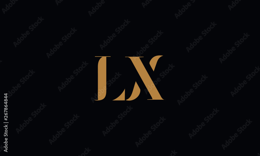 LX logo design icon template vector illustration minimal design Stock ...
