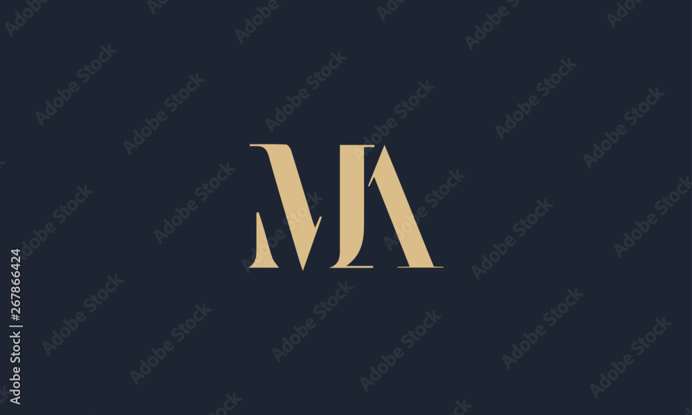 MA logo design icon template vector illustration minimal design Stock ...