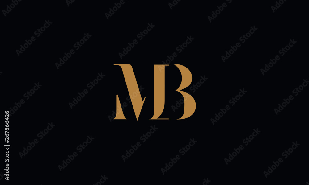 MB logo design icon template vector illustration minimal design Stock ...