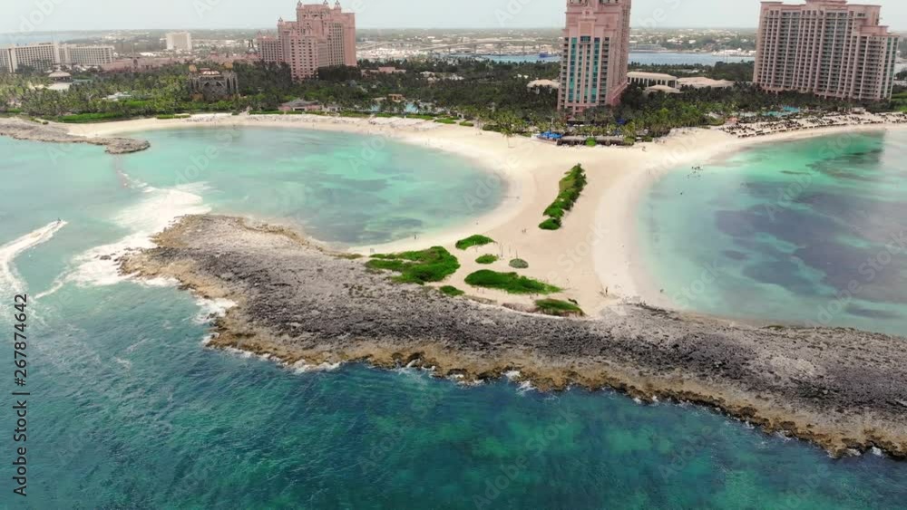 Paradise Island, Bahamas - beautiful turquoise Cove Beach at Atlantis ...