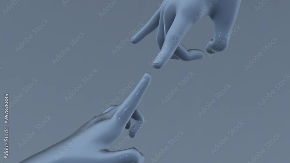 Clear plastic rubber hands touching Stock Video | Adobe Stock