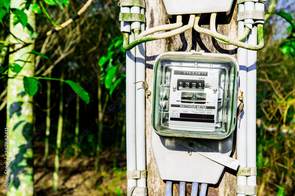 Electric reading meter for house energy supply monitoring technology ...