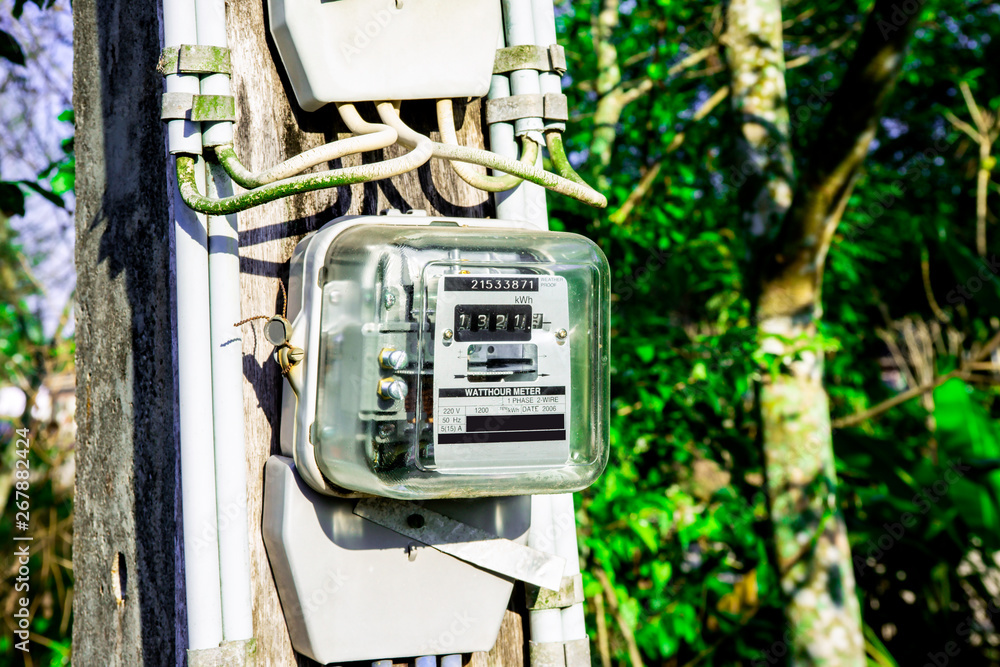 Electric reading meter for house energy supply monitoring technology ...