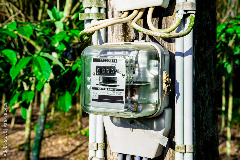 Electric reading meter for house energy supply monitoring technology ...