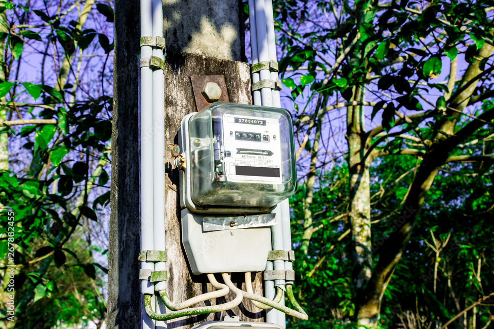 Electric reading meter for house energy supply monitoring technology ...