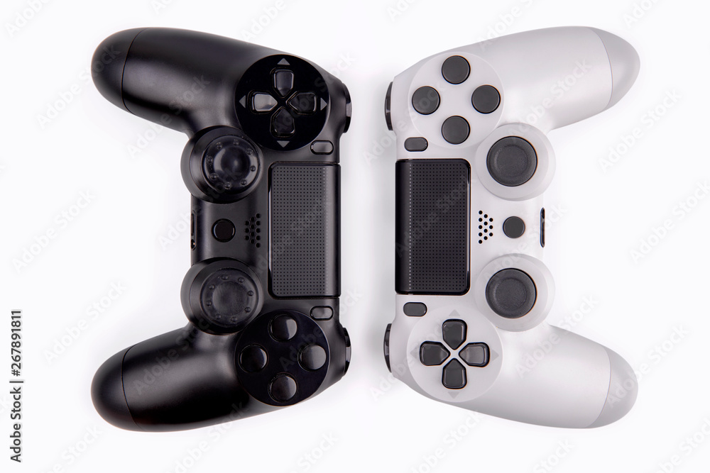 Joystick gaming controller isolated on white background , Video game ...