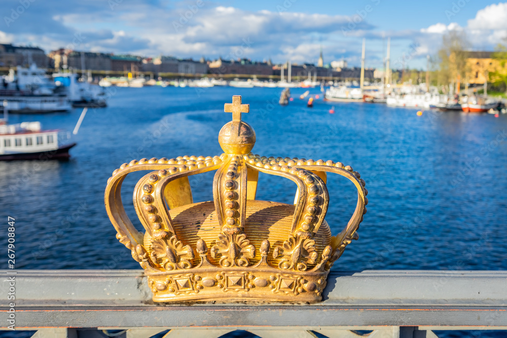 Swedish Royal Crown. Symbol of Swedish Kingdom. National Emblem. Golden ...