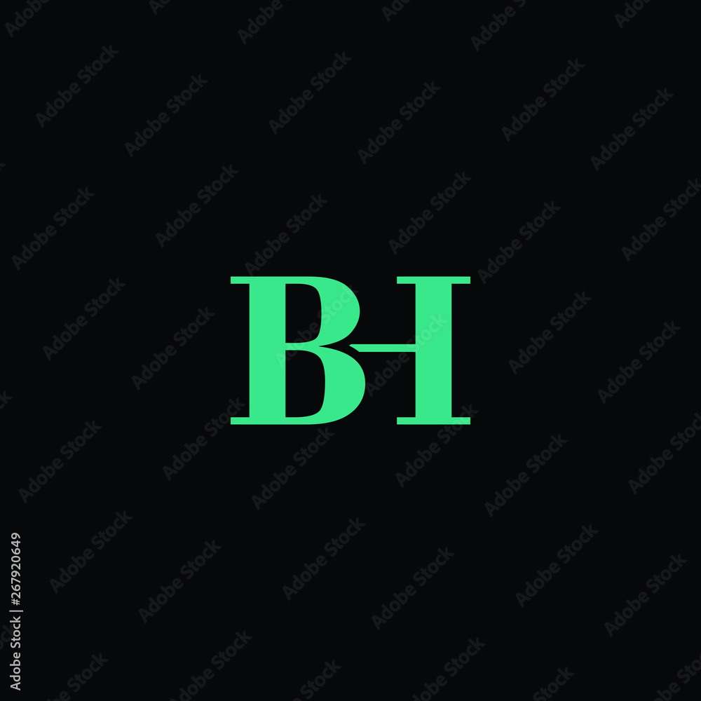 B and H initials letter icon vector Stock Vector | Adobe Stock