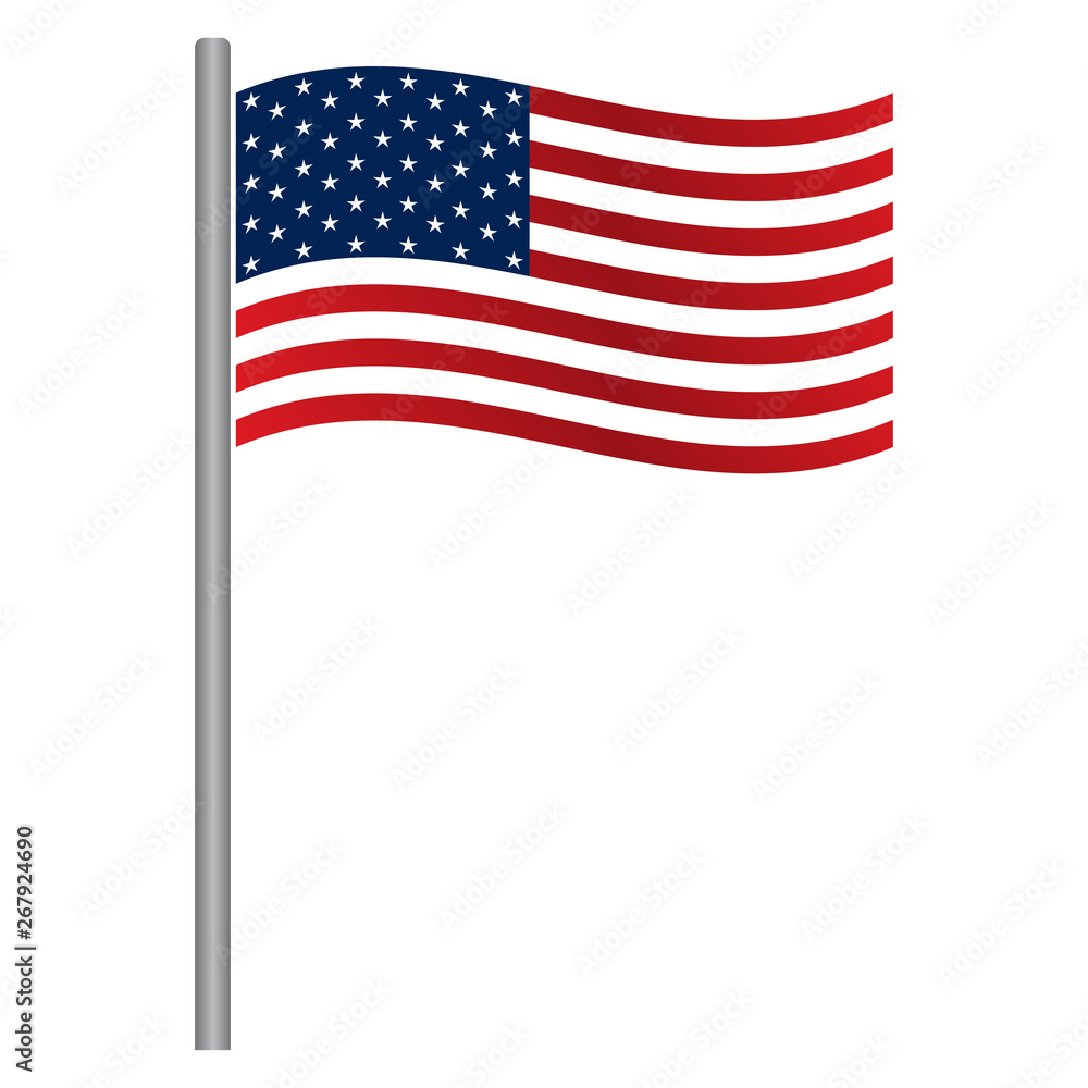 The symbol of the national flag of the United States of America. Vector ...