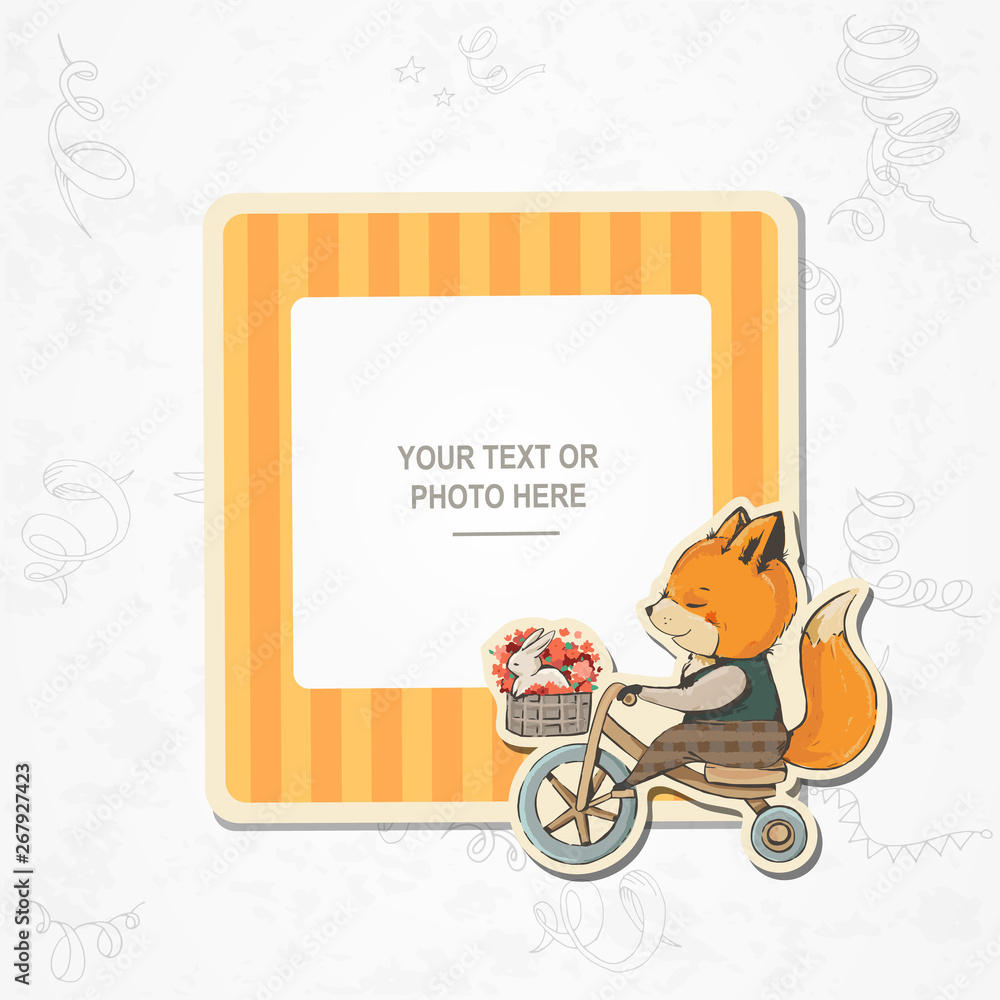 Children illustration. This photo frame you can use for kids picture ...