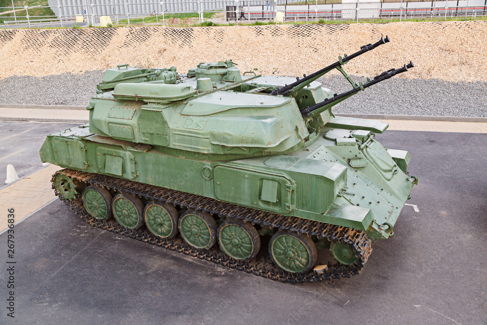 Poster The antiaircraft Shilka self-propelled emplacement on the ...