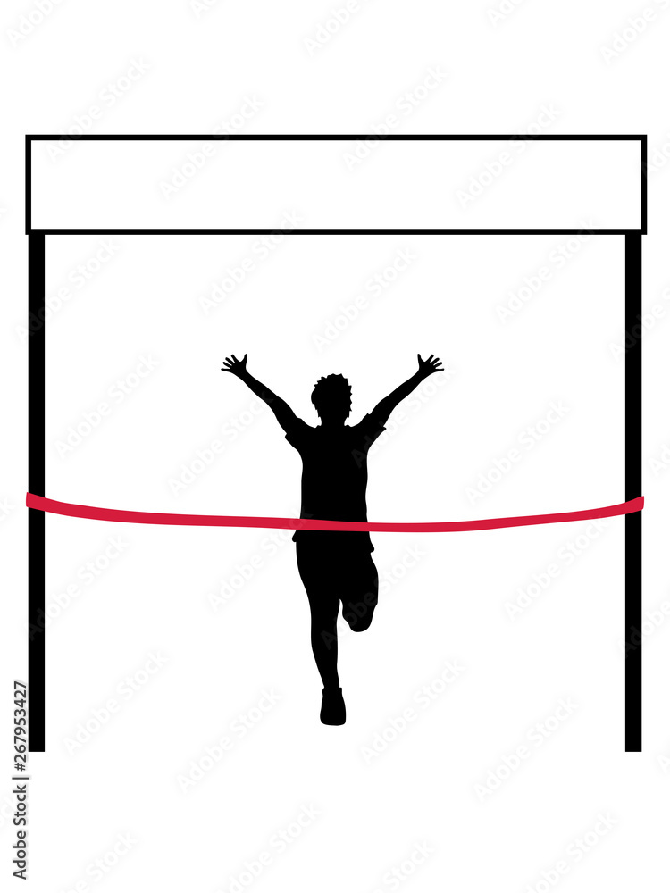 zielgerade zieleinlauf rotes band ziel rennen schnell marathon ...