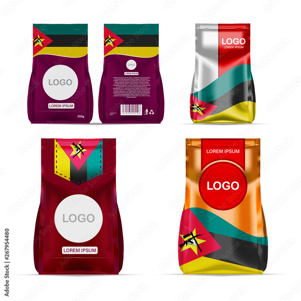 Foil food snack sachet bag packaging for coffee, salt, sugar, pepper ...