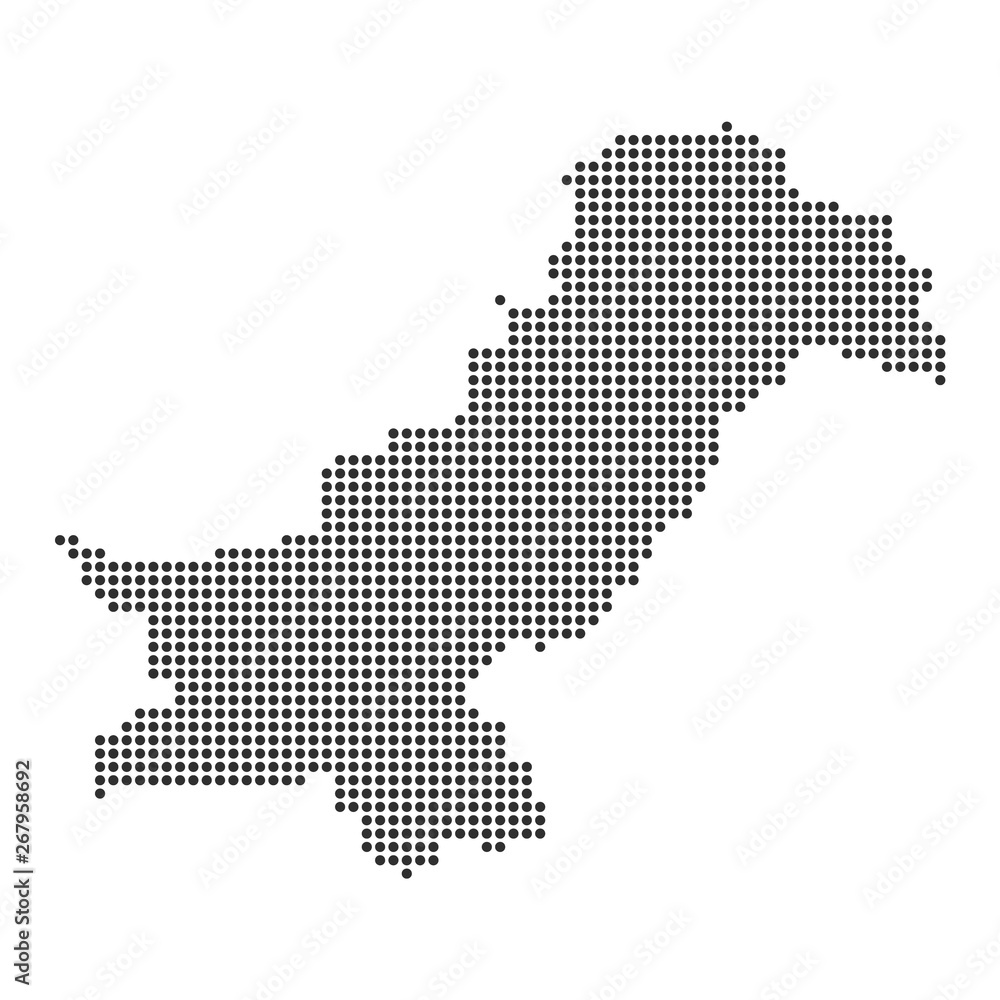 Map with dot Stock Vector | Adobe Stock