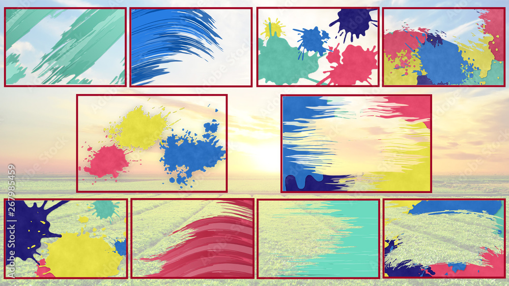 Splash And Brush Transition Stock Template | Adobe Stock