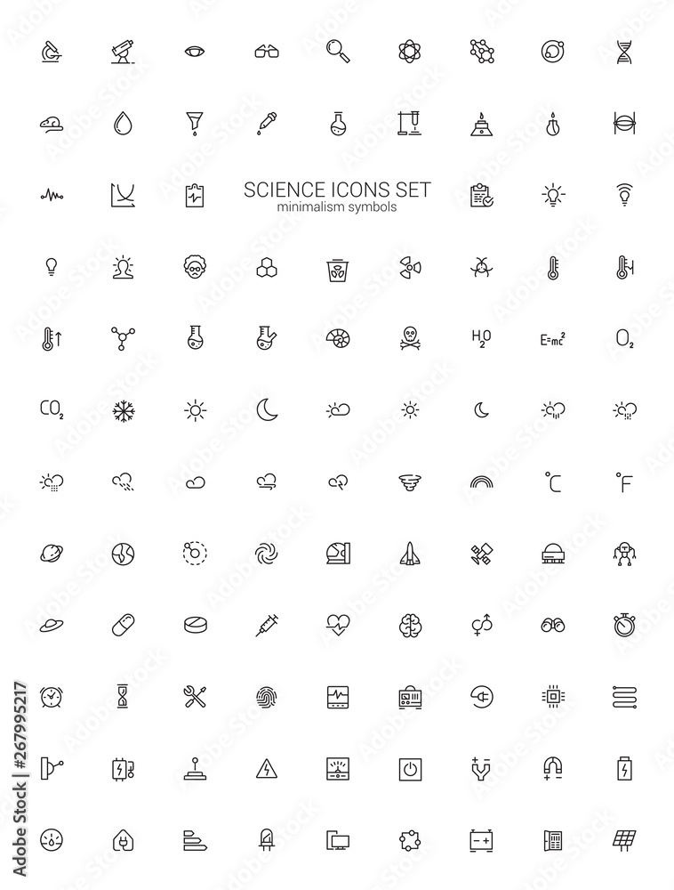 Science, laboratory, medicine and space, ecology and technology ...