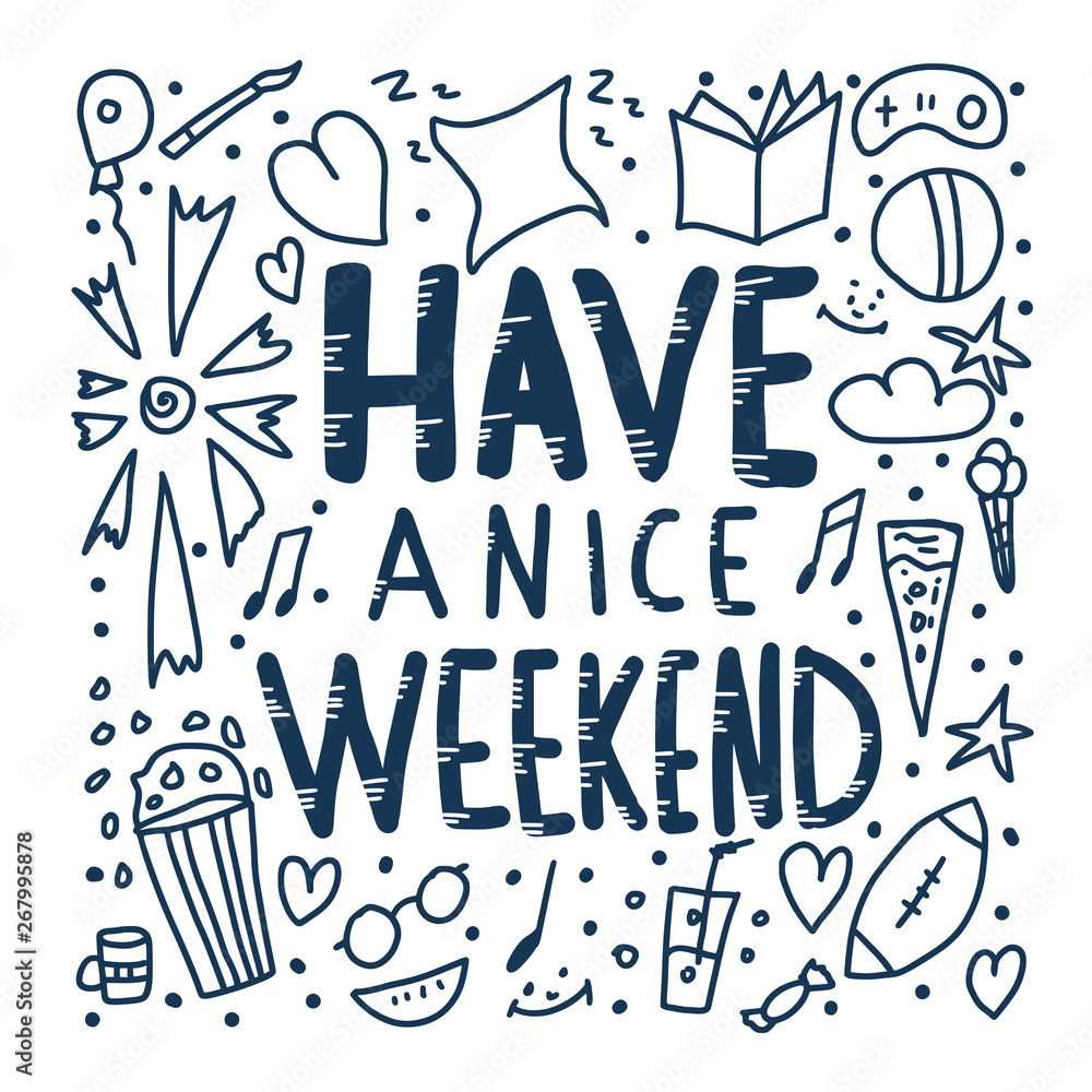 Have a nice weekend poster. Stock Vector | Adobe Stock