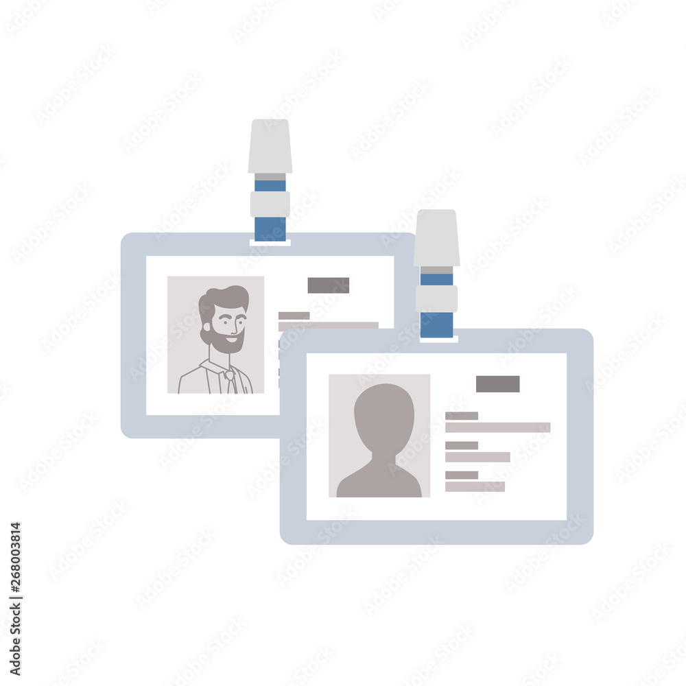 identification card with white background Stock Vector | Adobe Stock