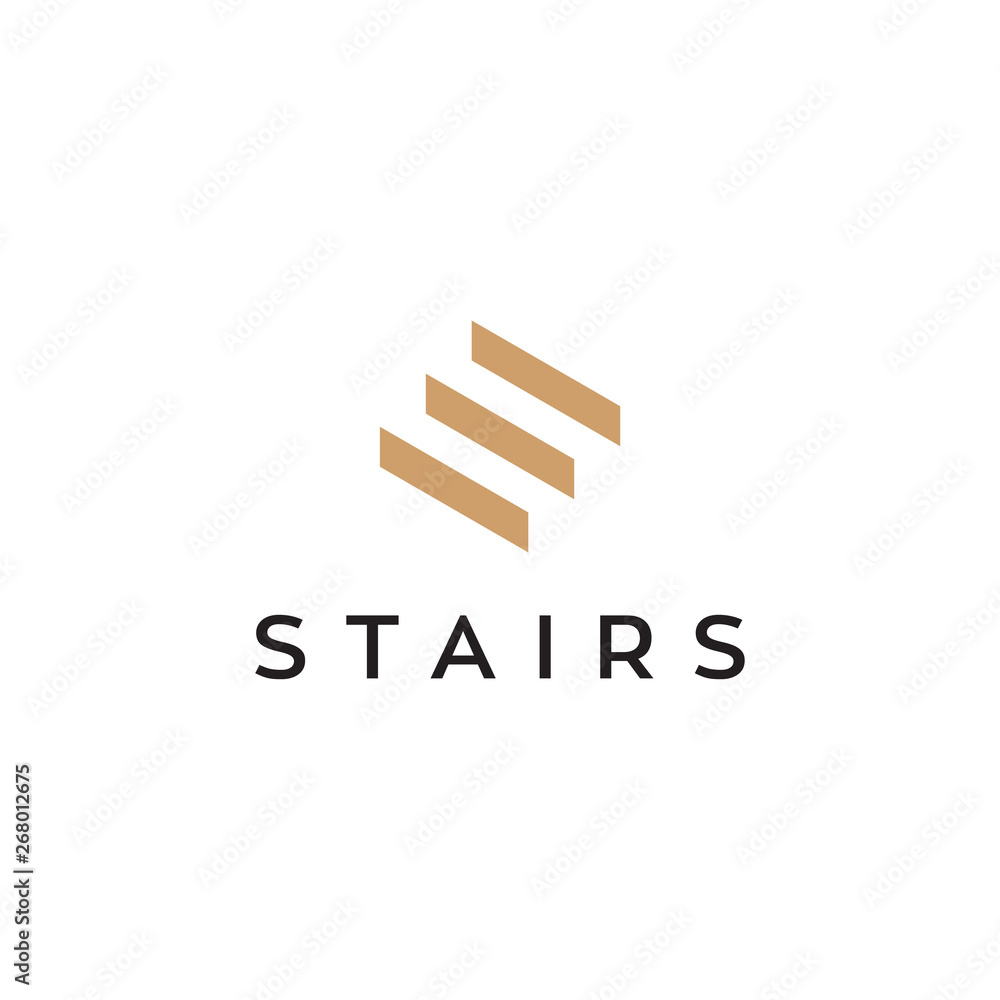 stairs concept logo design Stock Vector | Adobe Stock