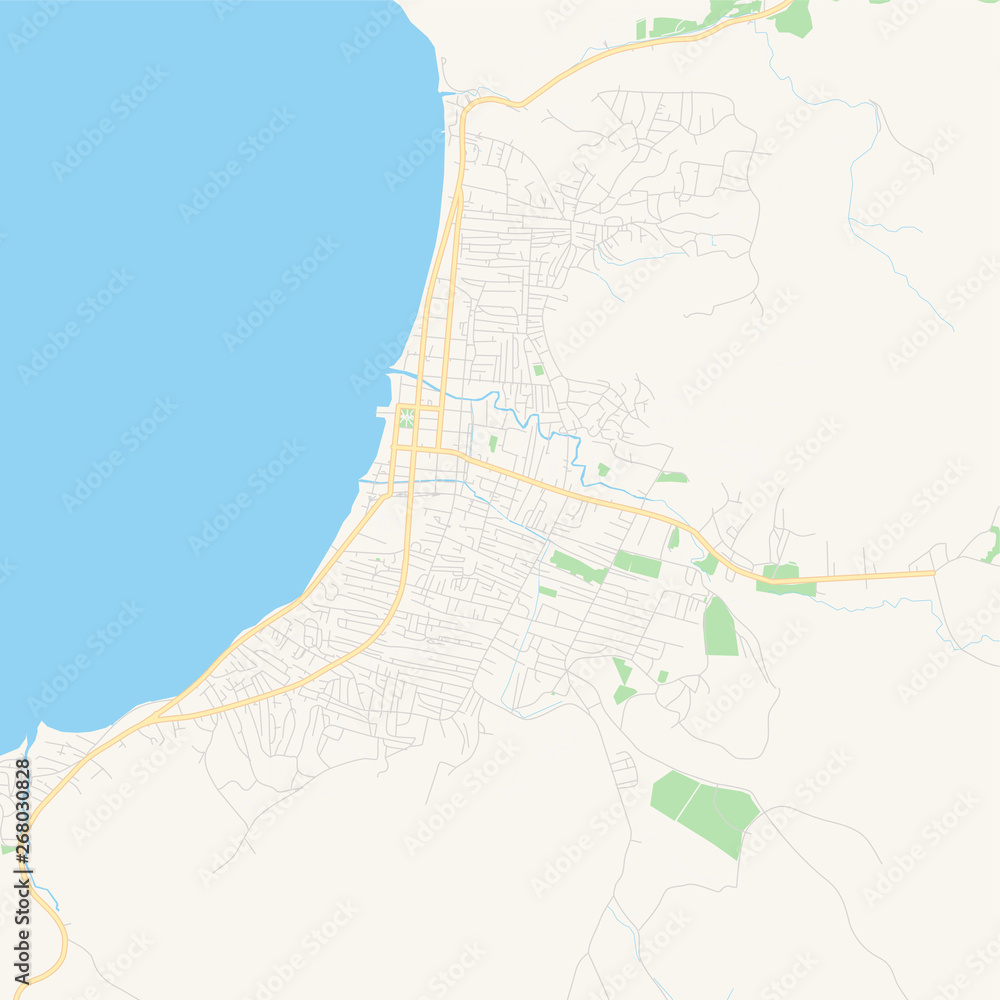 Empty vector map of Saint-Marc, Artibonite, Haiti Stock Vector | Adobe ...