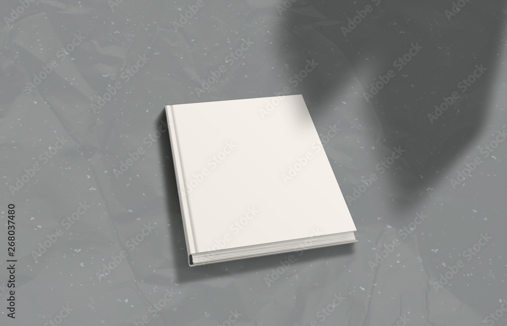 Open Book, Template, Clean, Magazine, Mockup. Grey background. Stock ...
