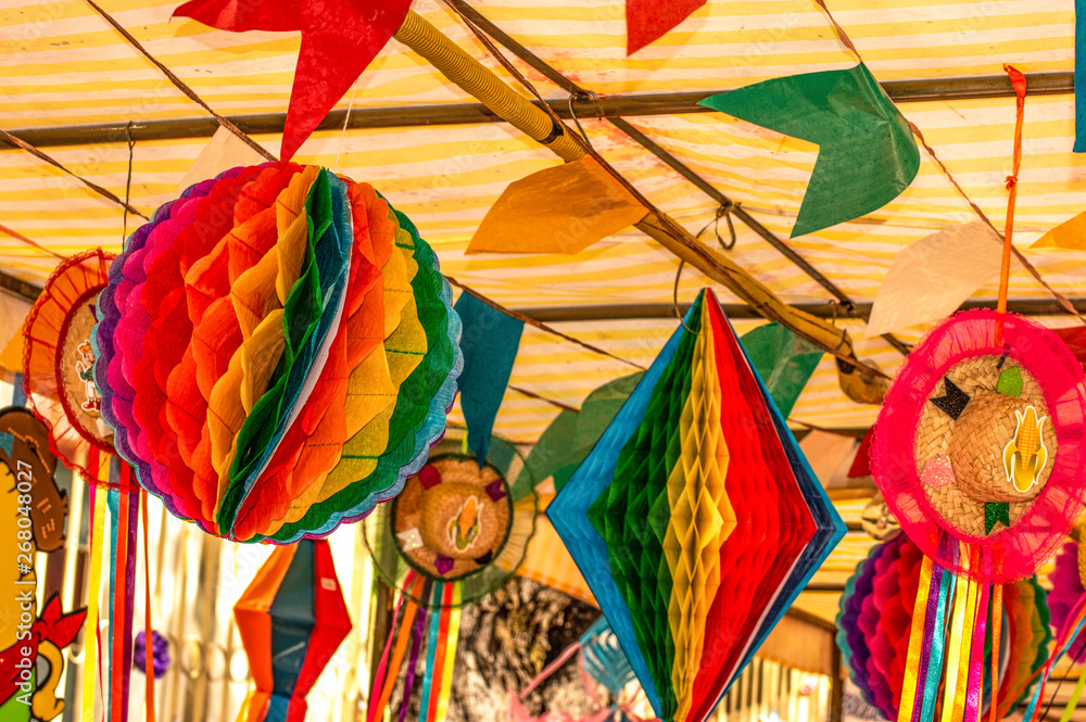 Brazilian june party (festas juninas) decoration Stock Photo | Adobe Stock
