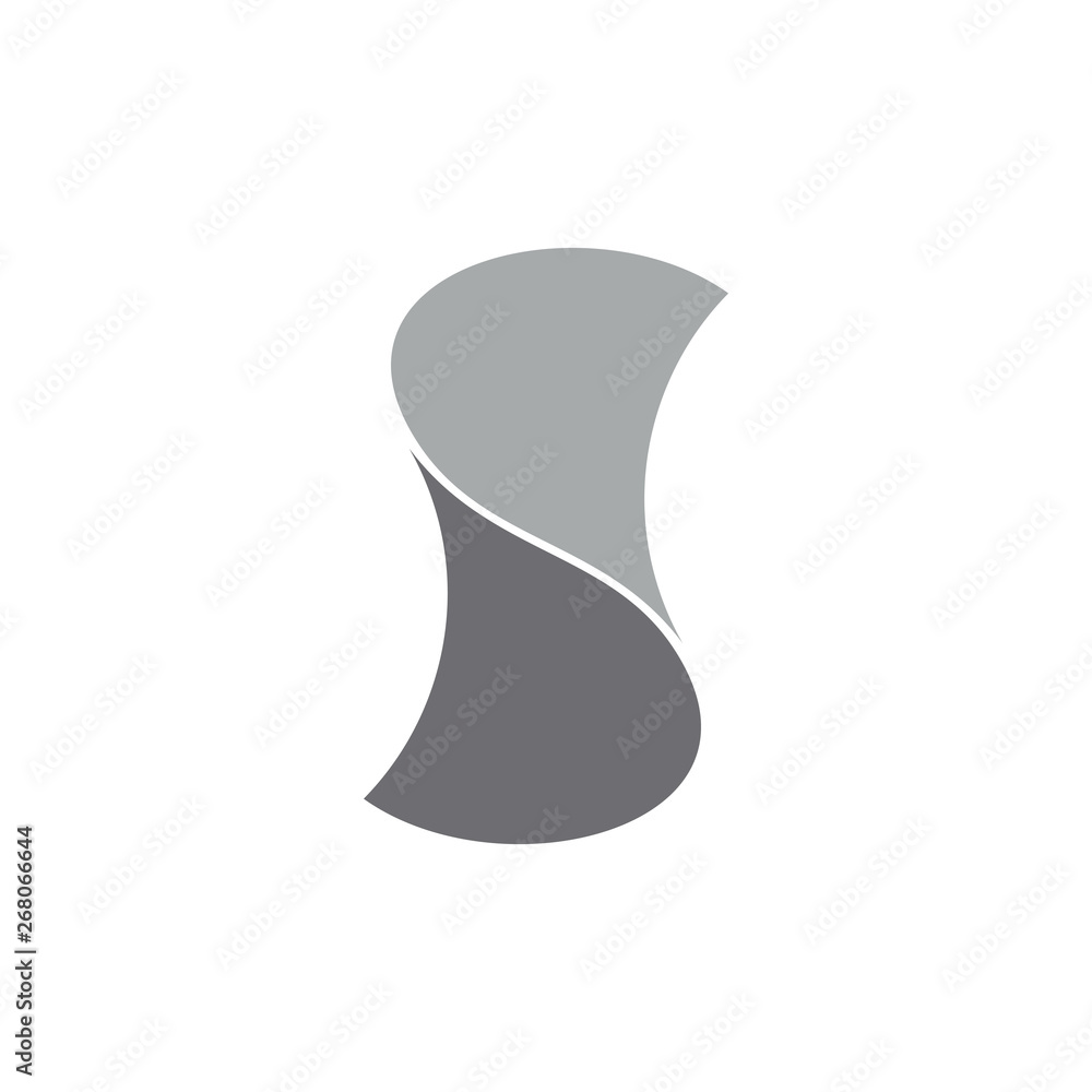 letter s negative space abstract logo Stock Vector | Adobe Stock
