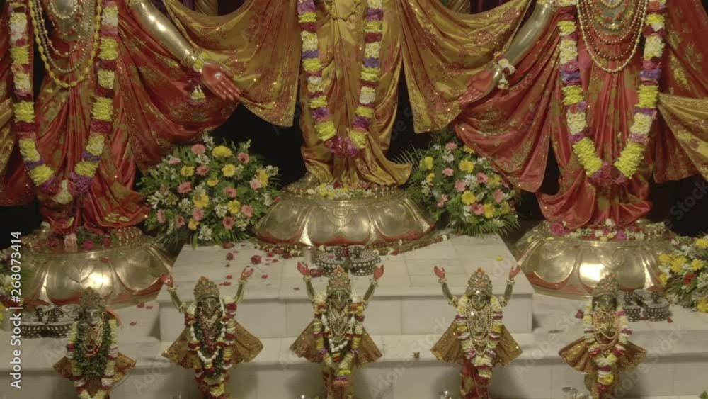 ISKCON Mayapur deities, 4k ungraded Stock ビデオ | Adobe Stock