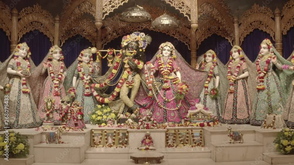 ISKCON Mayapur deities, 4k ungraded Stock Video | Adobe Stock