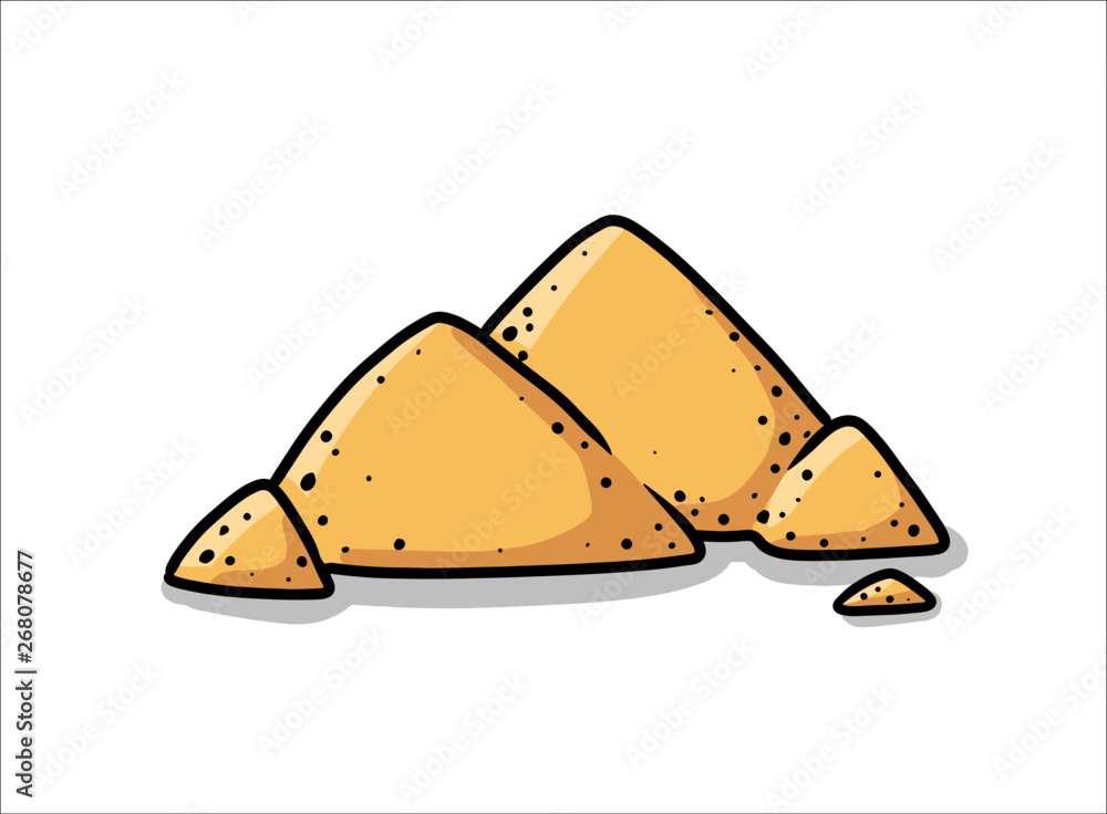 sand / cartoon vector and illustration, hand drawn style, isolated on ...