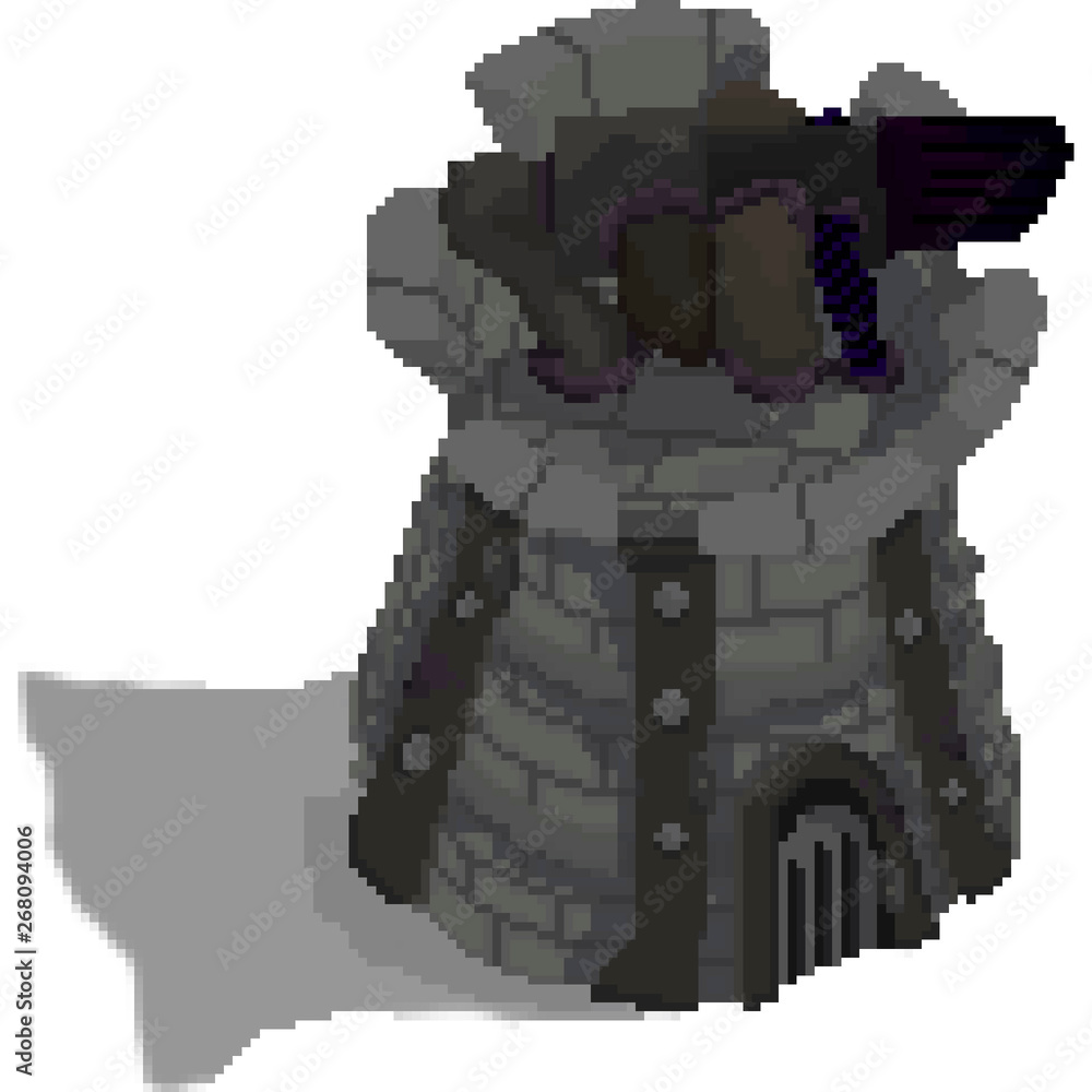 pixel art tower Stock Illustration | Adobe Stock