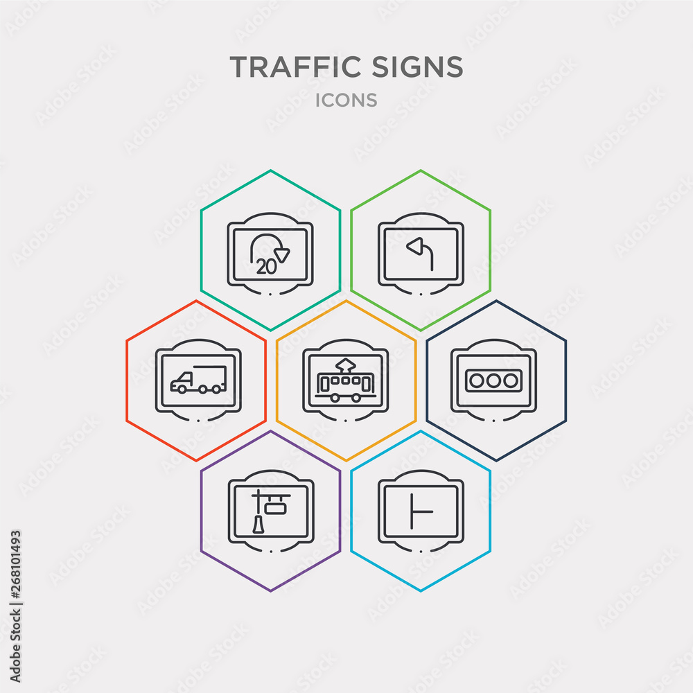 simple set of t junction, tall, traffic lights, tram icons, contains ...