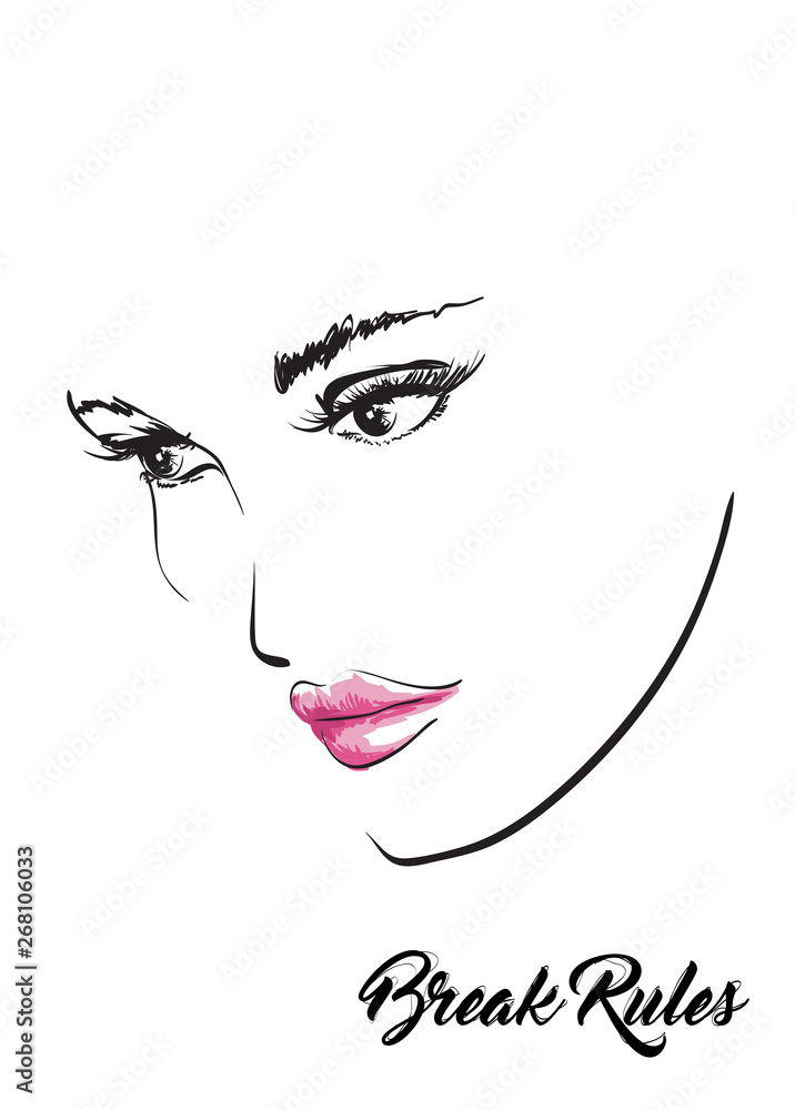 Beauty Woman Face, Beautiful Girl Portrait. Beauty Woman Face ...