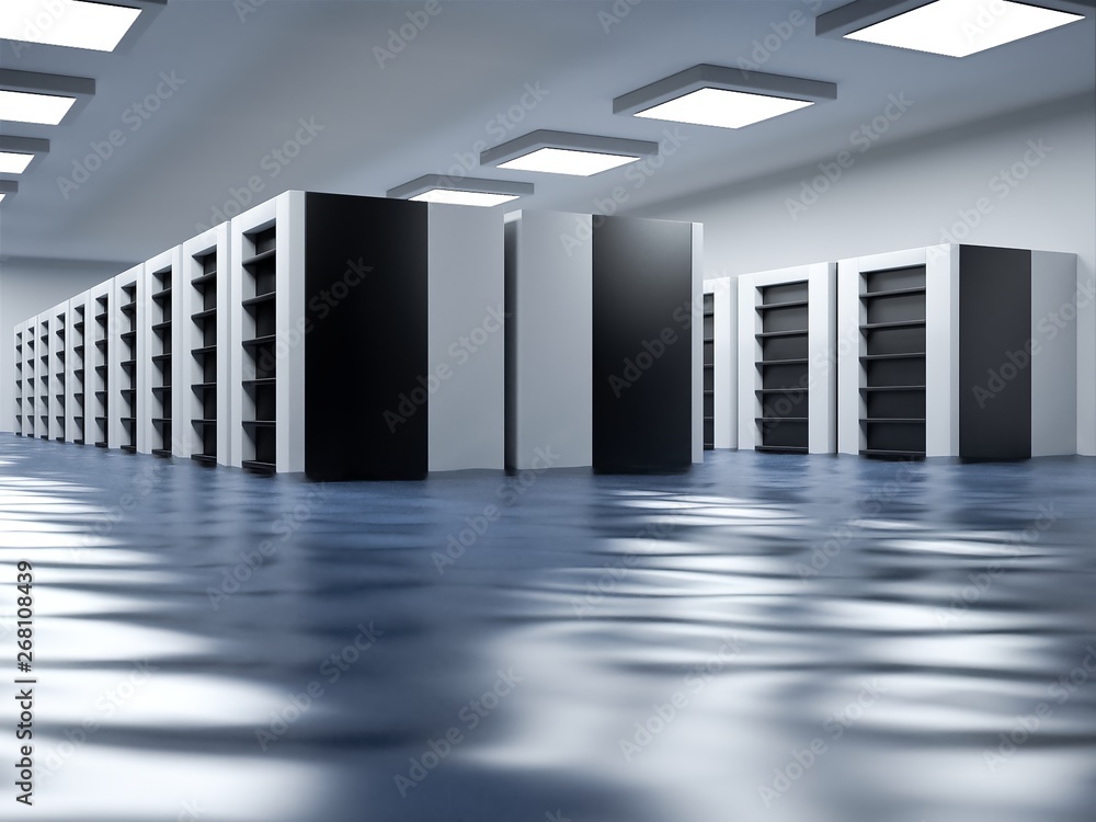 Flooded data center • Data flooding Stock Illustration | Adobe Stock