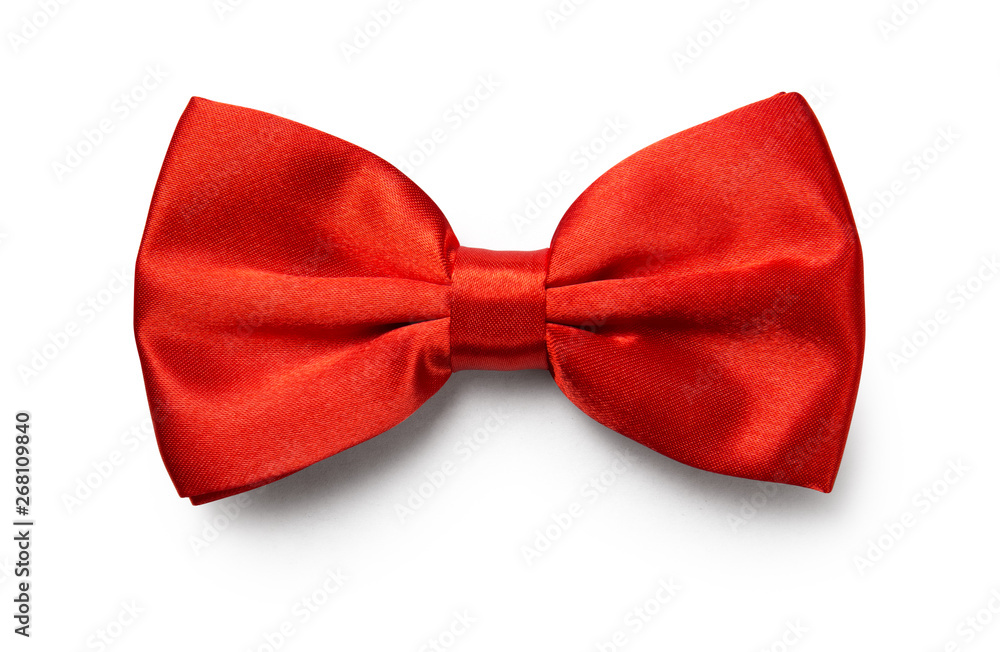 Red color bow tie isolated on white background with clipping path Stock ...