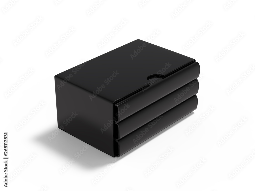 Blank boxed book set mock up template on isolated white background ...