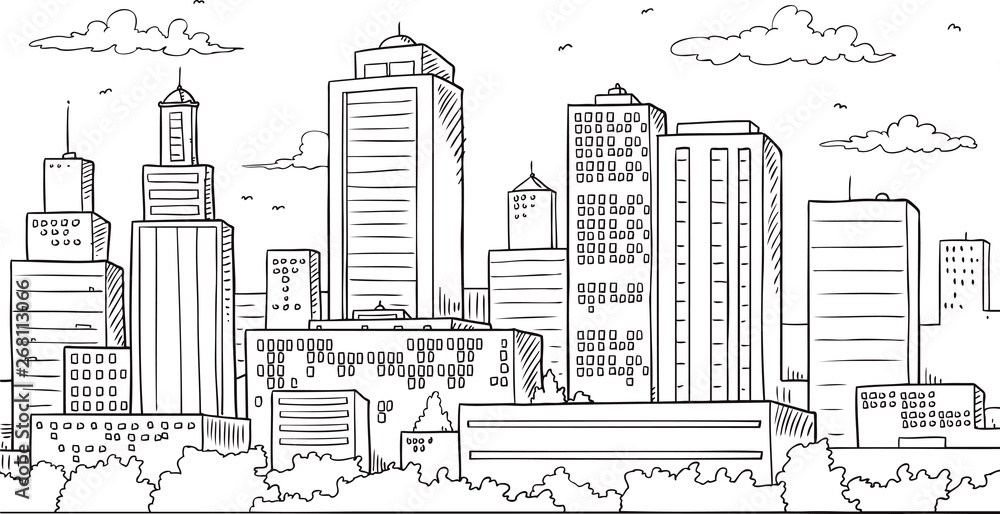 City Skyline Sketch